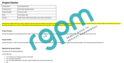 Essential Project Documents Bundle – Rebels Guide To Project Management